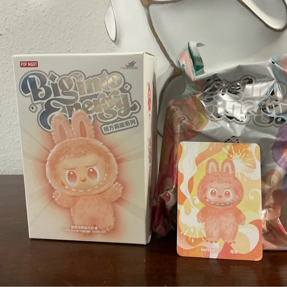 Labubu | Toys | New Big Into Energy Figure Labubu Happiness Pink | Poshmark